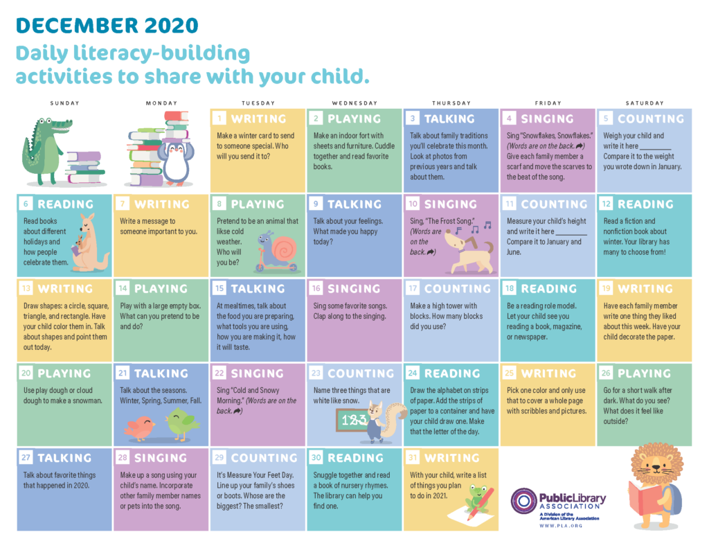 #OCLSReads: 2020 Early Childhood Literacy Calendars - Orange County ...