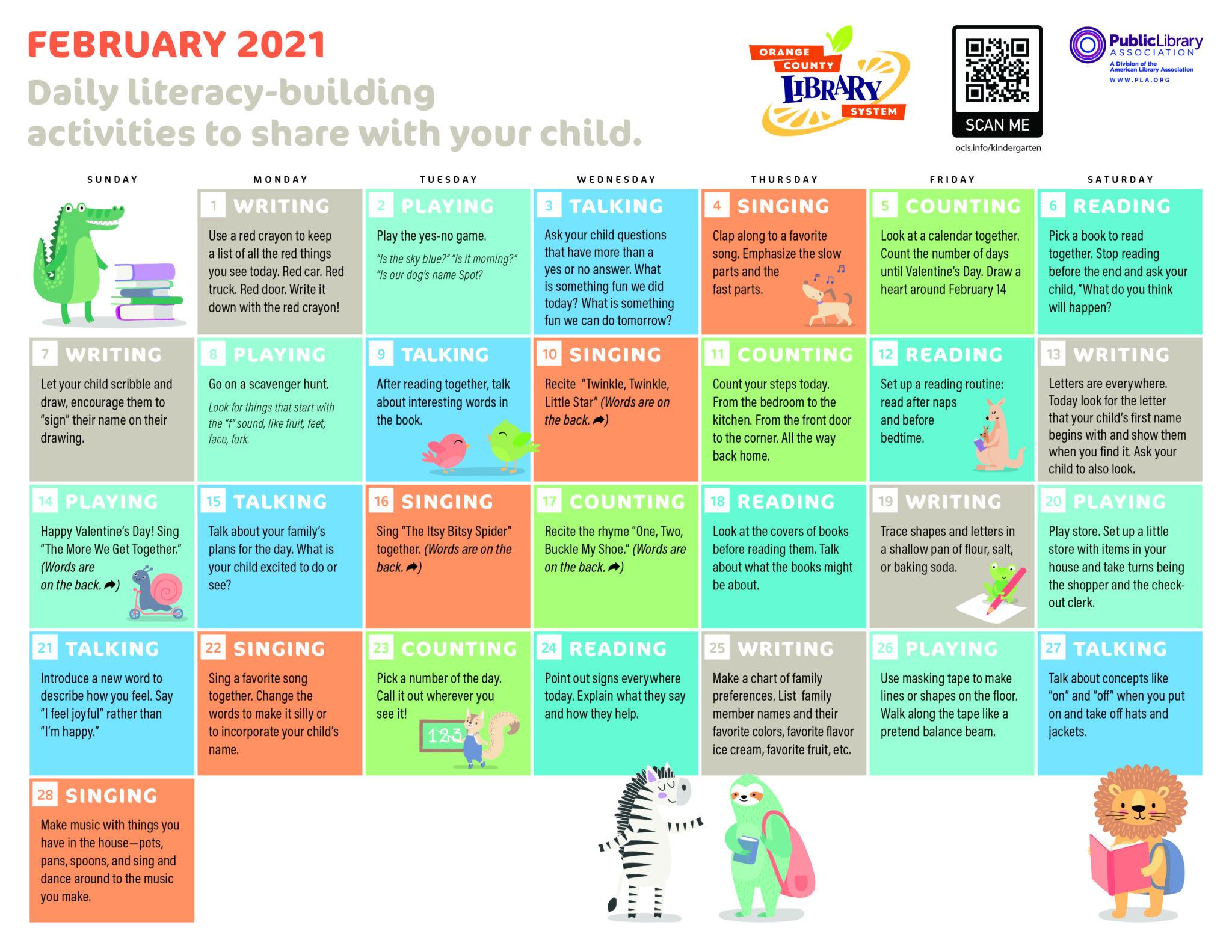 #OCLSReads: 2021 Early Childhood Literacy Calendars - Orange County ...