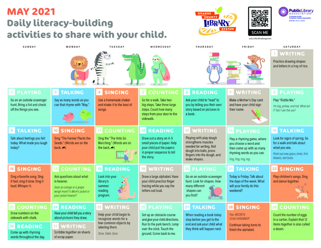 #OCLSReads: 2021 Early Childhood Literacy Calendars - Orange County ...