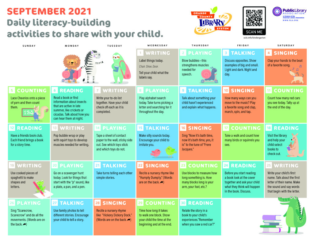 #OCLSReads: 2021 Early Childhood Literacy Calendars - Orange County ...