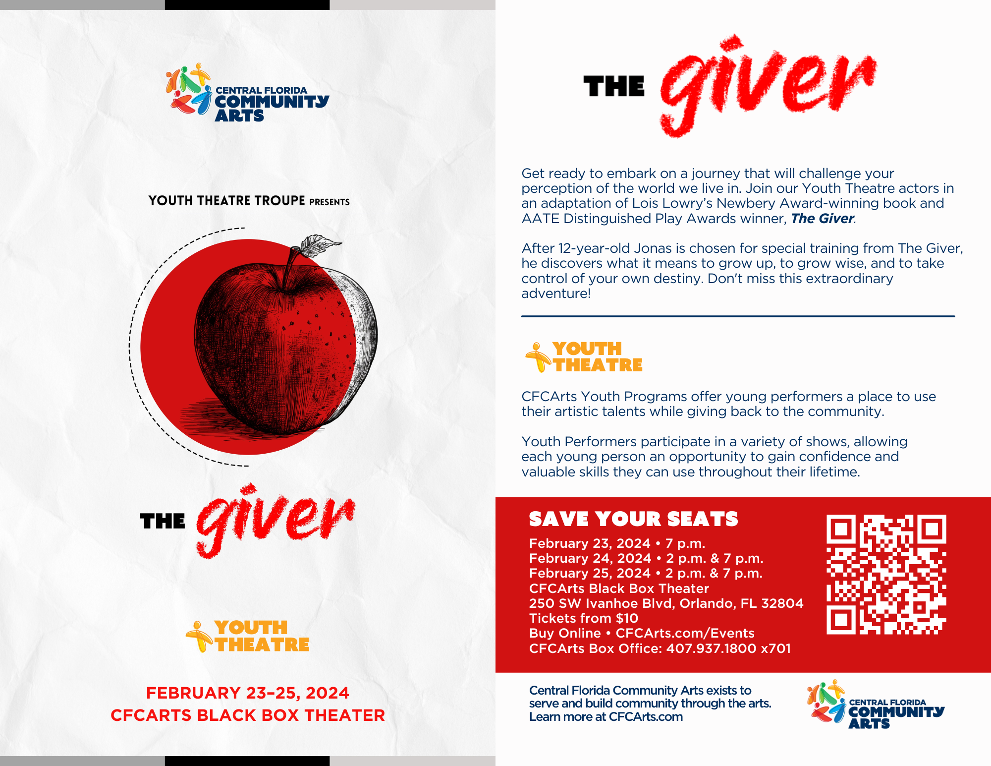 CFCArts Brings "The Giver" Stage Production to Local Wanderer Program ...